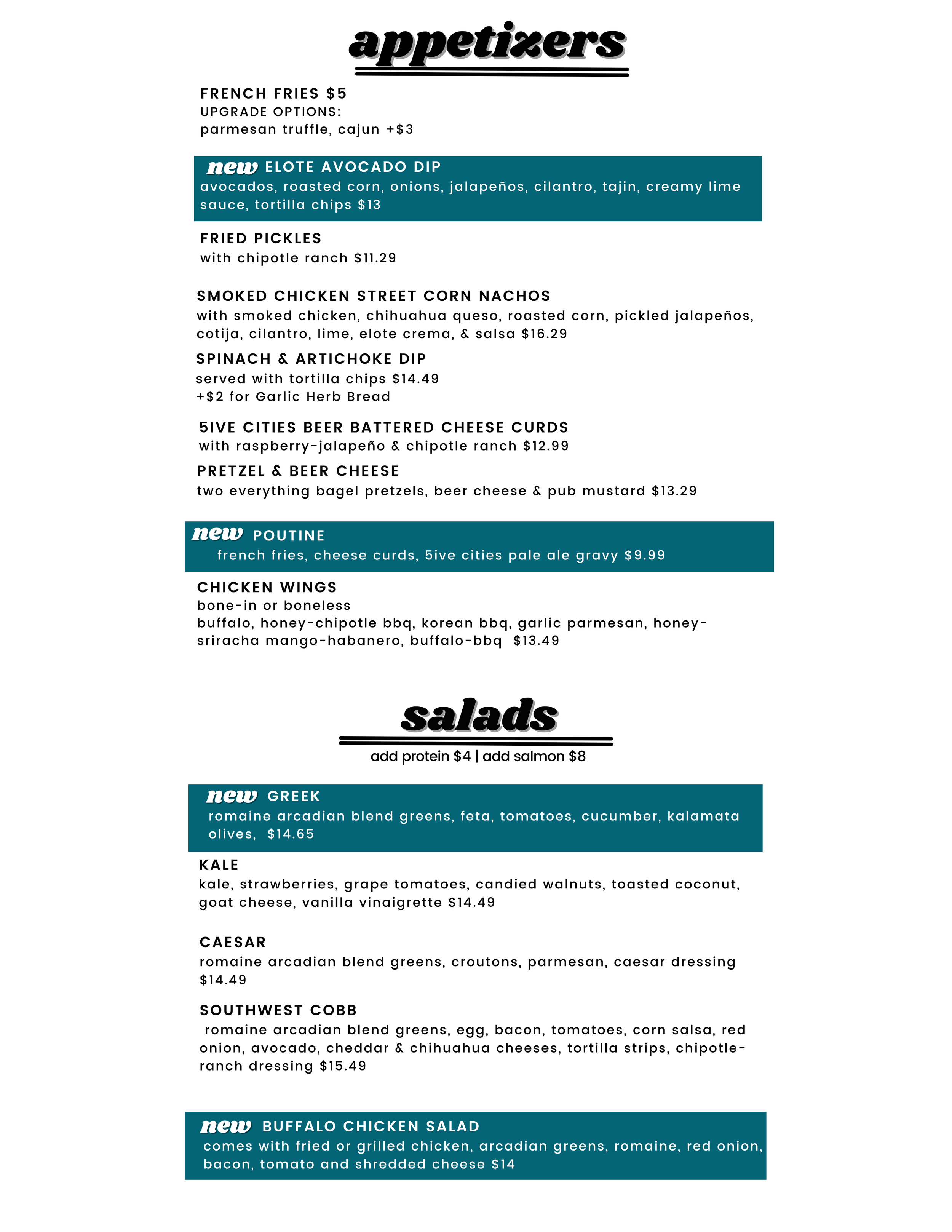 FOOD — 5ive Cities Brewing