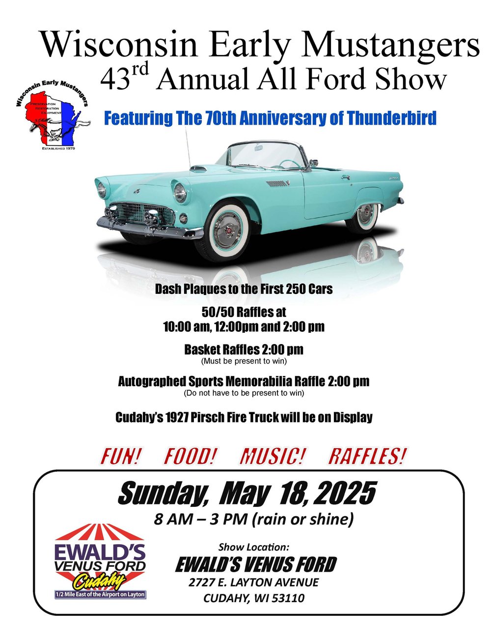 Ewald's Venus Ford Mustang Car Show — Wisconsin Early Mustangers
