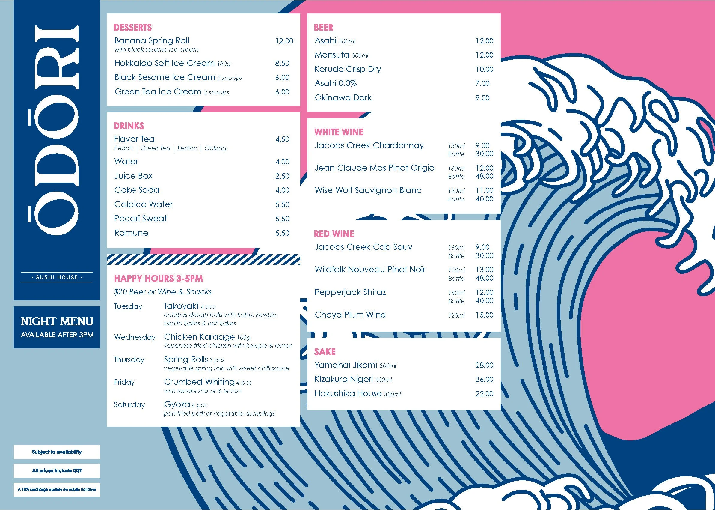Menu — Odori Sushi House