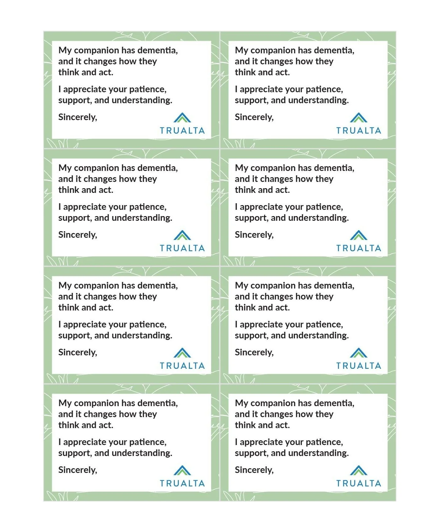 Dementia Companion Cards — Upper Peninsula Commission For Area Progress