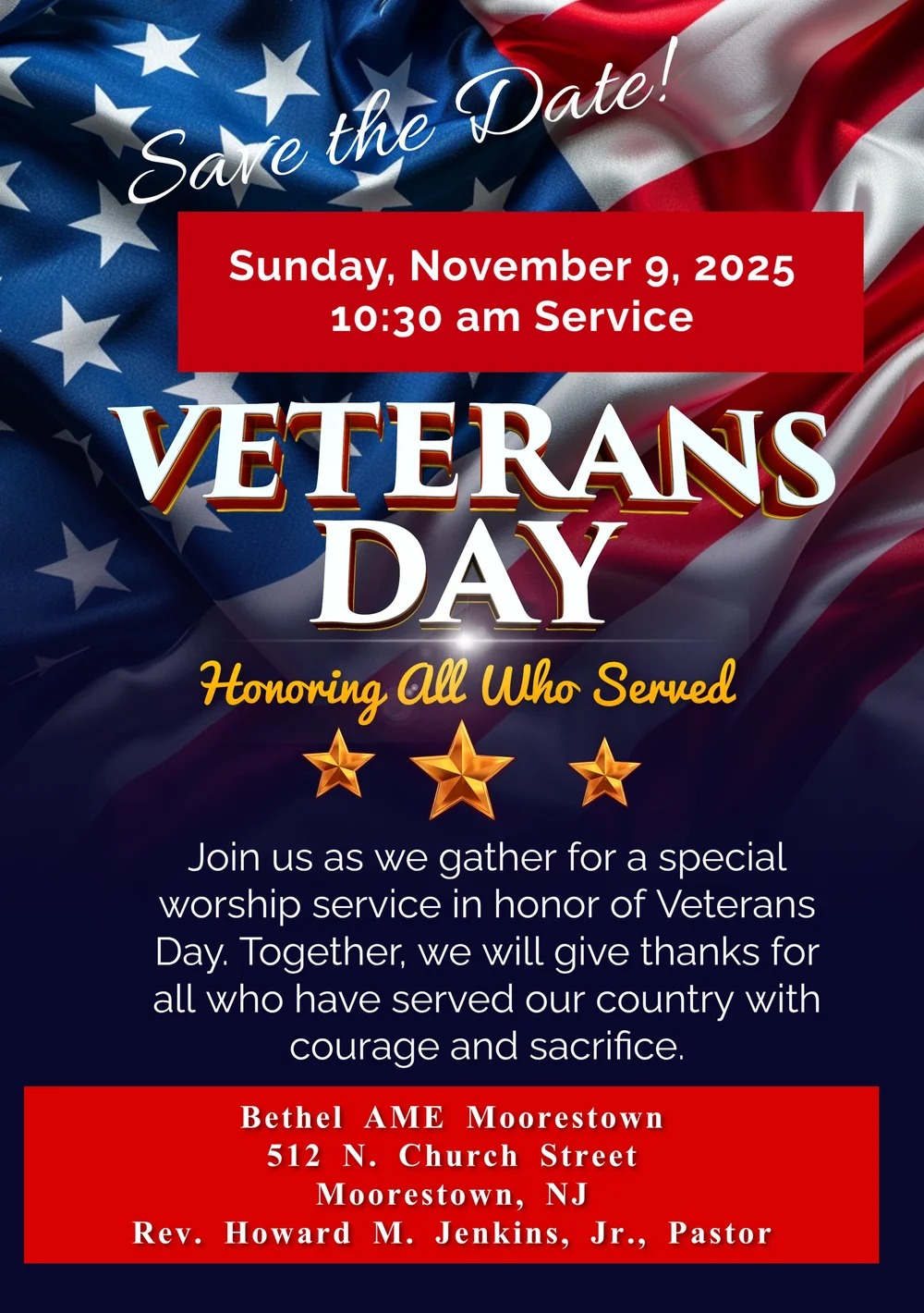 Services 3 — Bethel A.M.E. Church - Moorestown, NJ