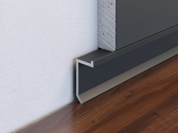 Shadow gap skirting — Shadow gap profile