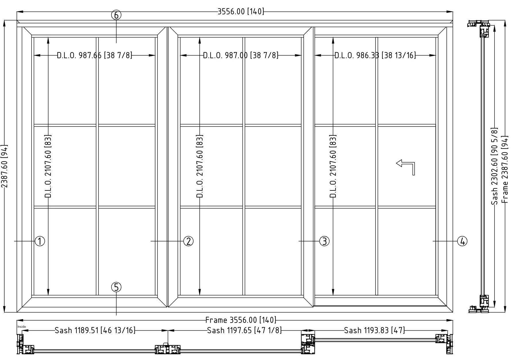 Three Panel Sliding Door for a Design Showroom in Philadelphia, PA ...