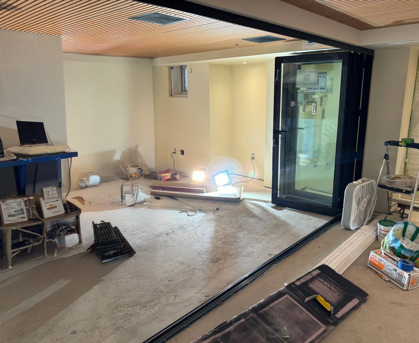 Vetrina Bi-Fold Door Installed in a Professional Audio Recording Studio