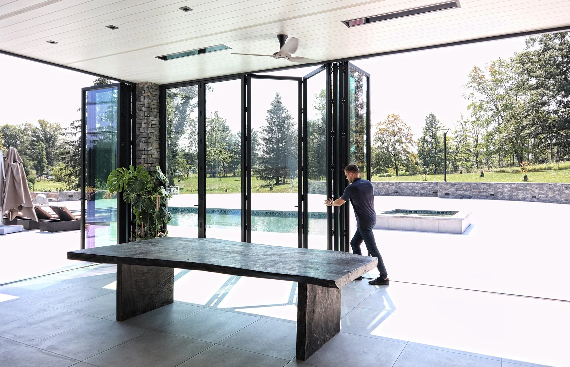 Design and Installation of Bi-Fold Doors - Private Home in Doylestown, PA