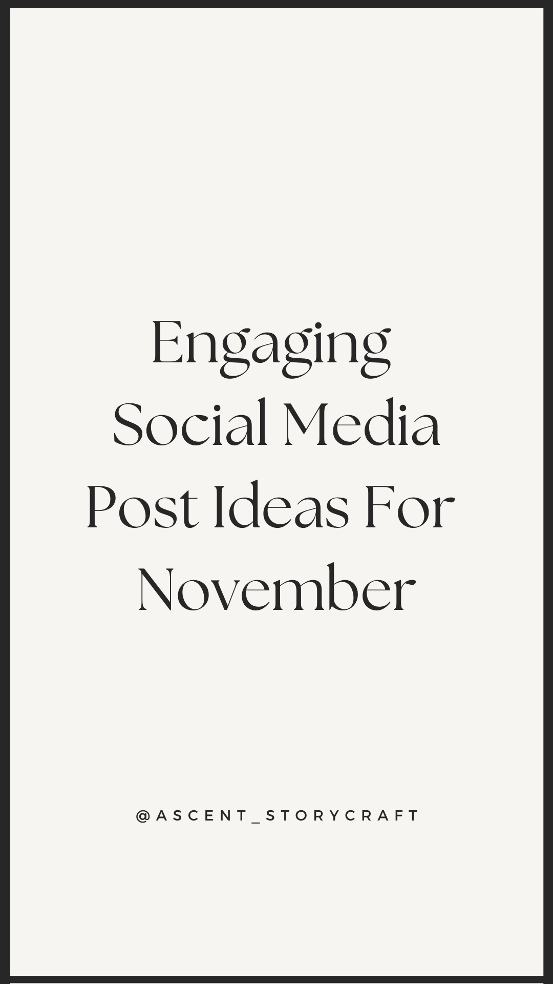 November Social Media Ideas [2023] | Storycraft with Cyndi | Become a ...