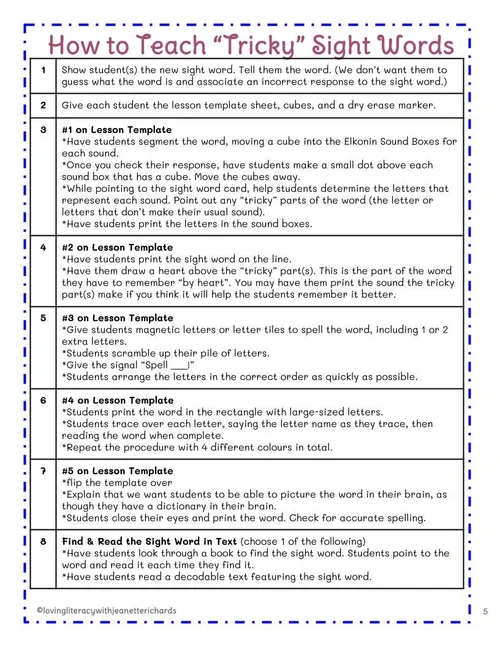 How to Teach Tricky Sight Words — Loving Literacy with Jeanette Richards