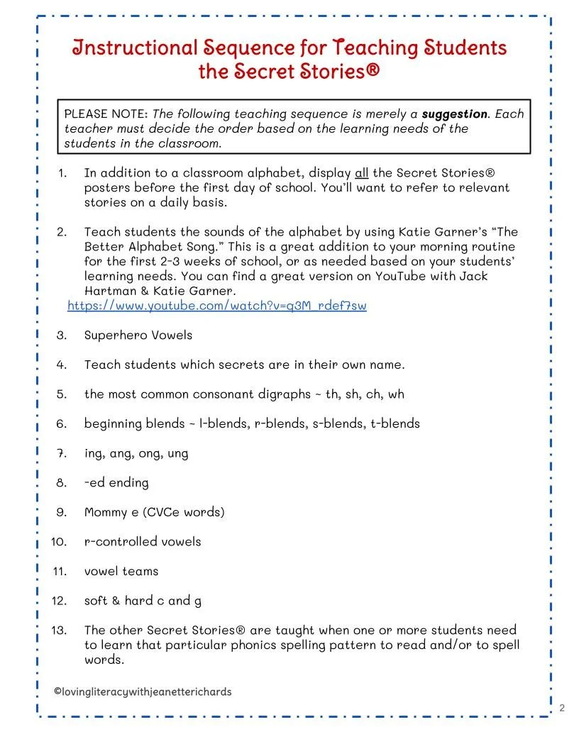 Using the Secret Stories® Resource to Teach Phonics — Loving Literacy ...