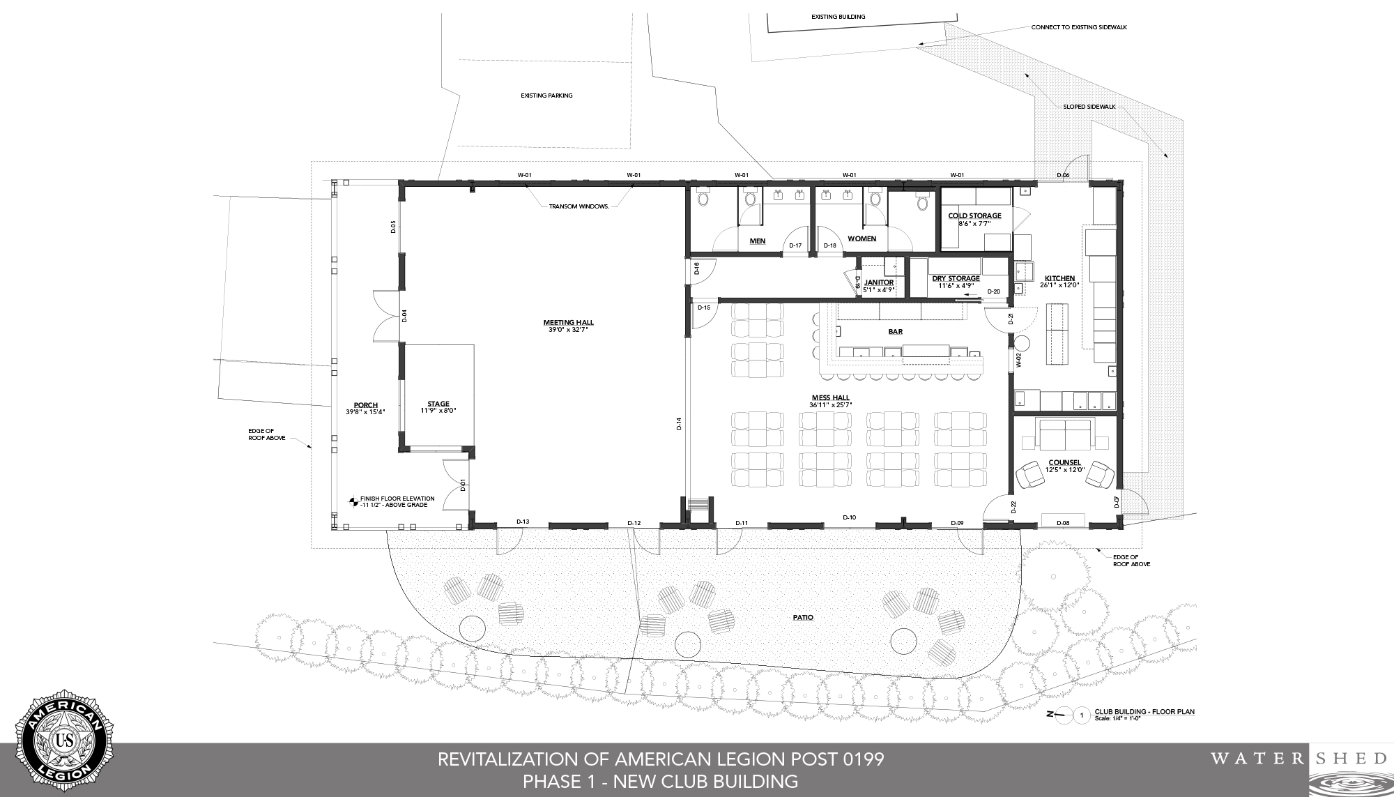 Legion Hall Revitalization and New Club Building — Watershed ...
