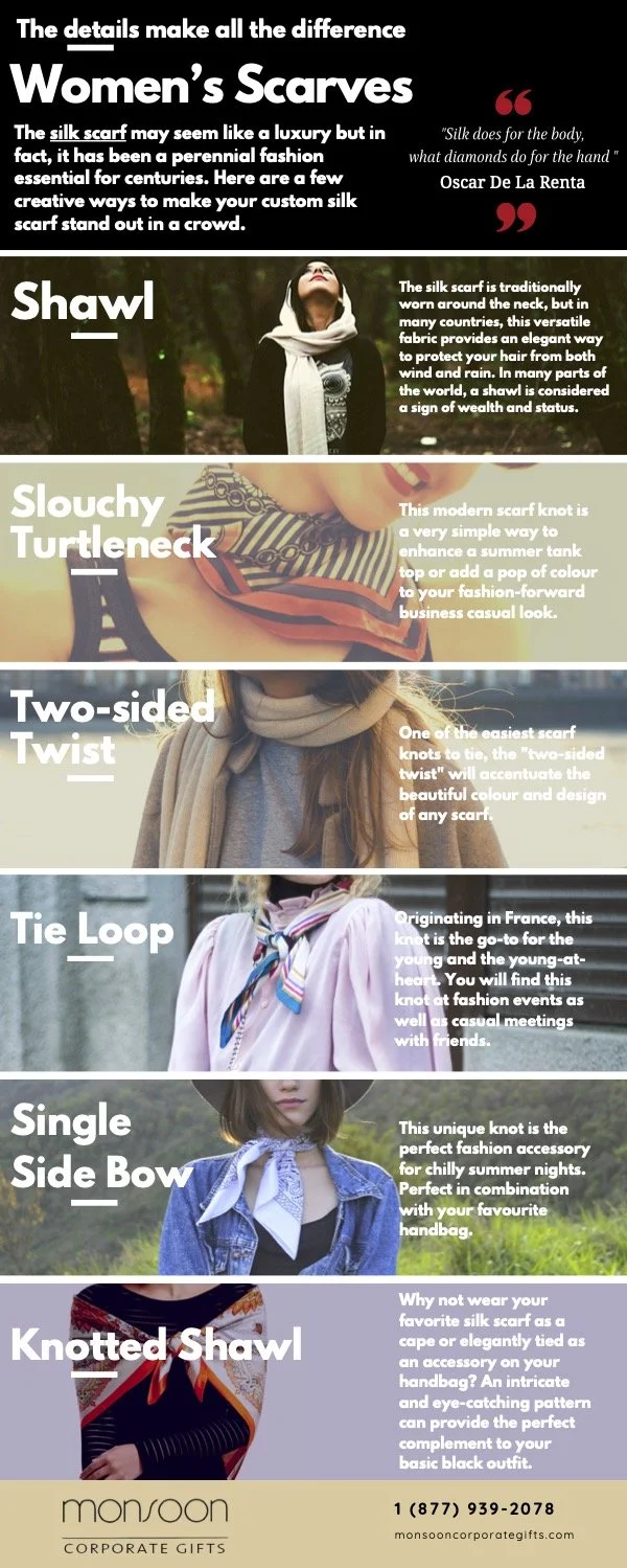 6 ways to wear your custom silk scarf in 2024 — Monsoon Corporate Gifts