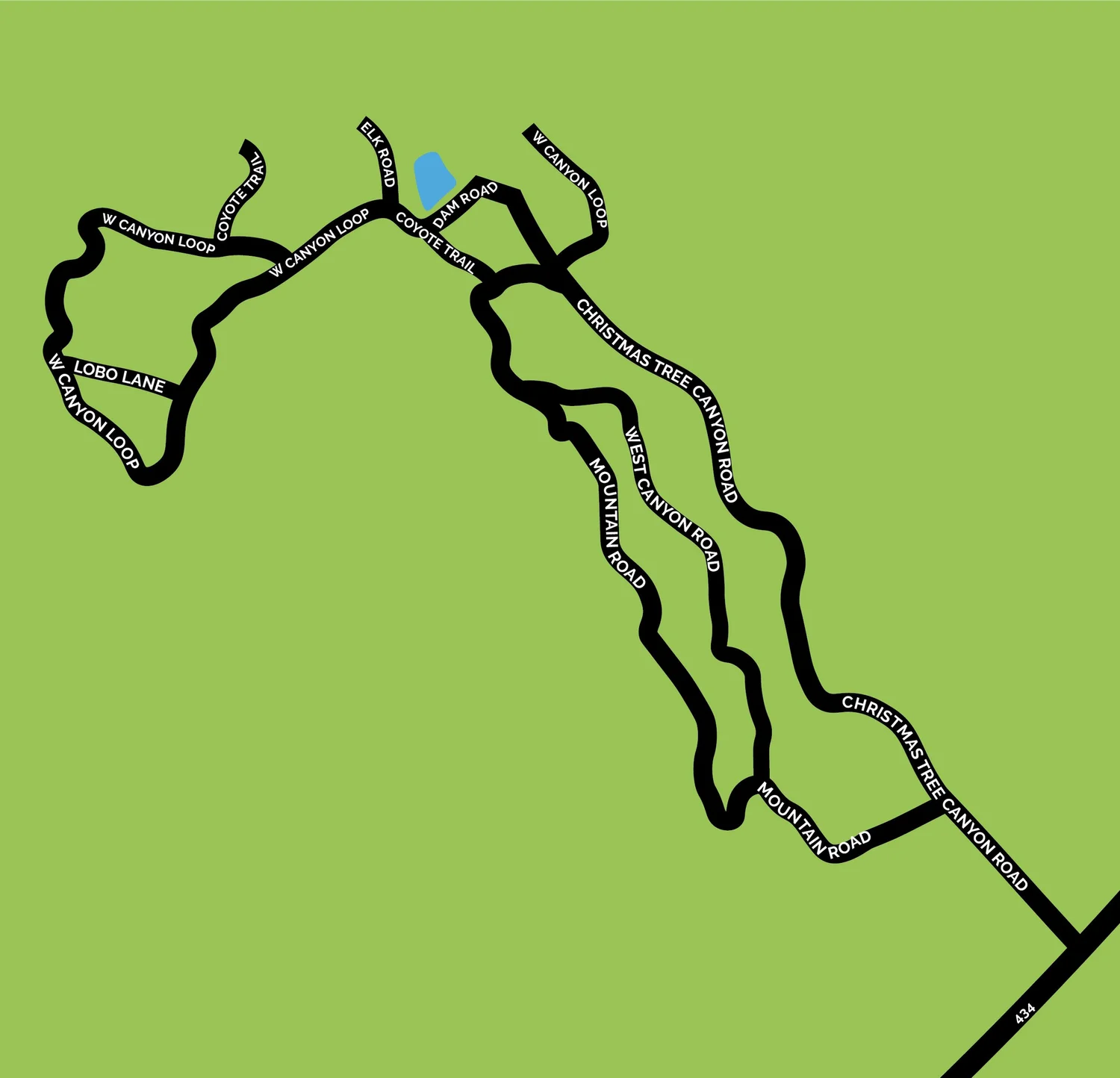 CTC Map — Christmas Tree Canyon, Road Association