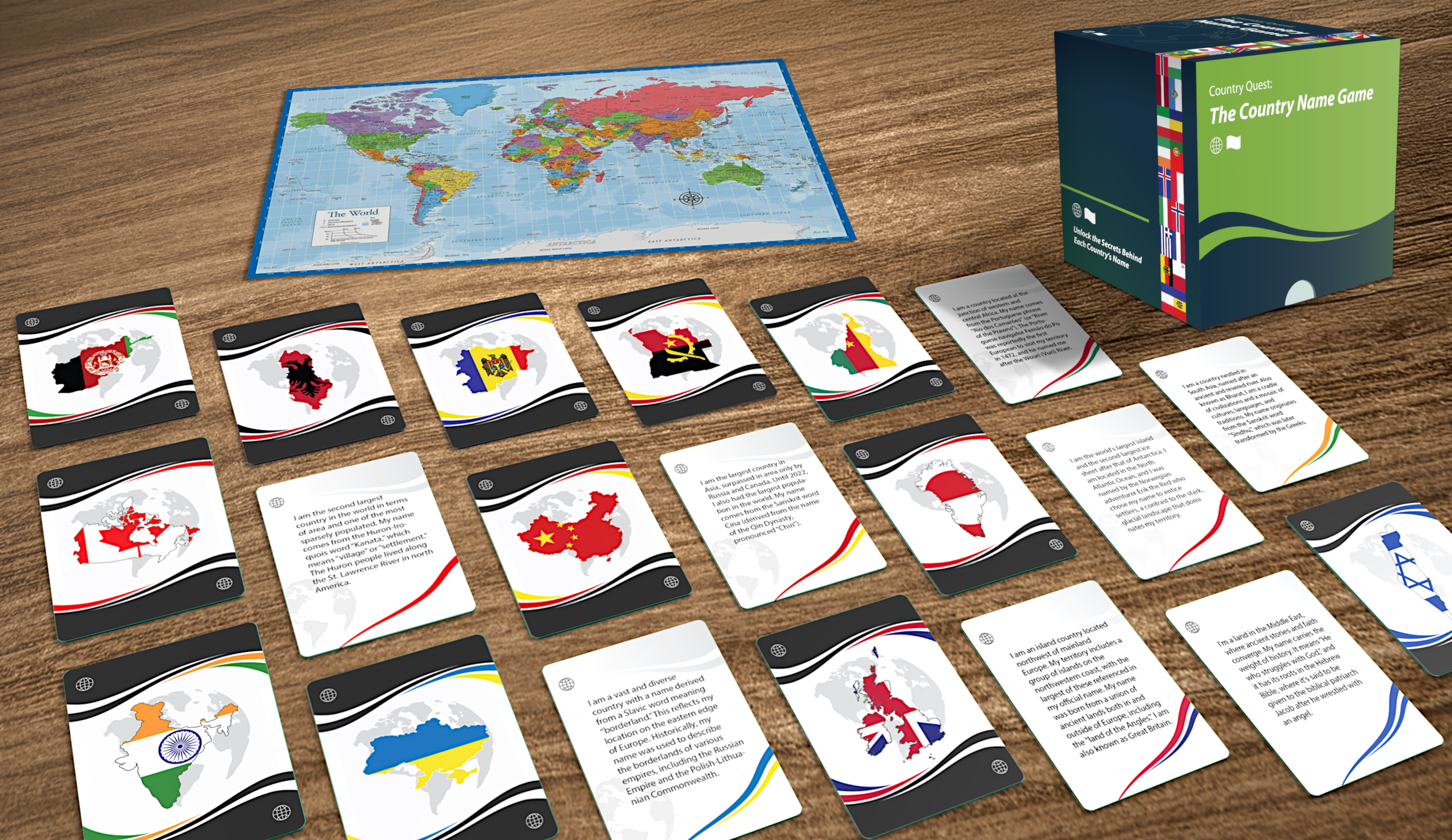 The Country Name Game - Fun Geography and history Card Game for all Ages!