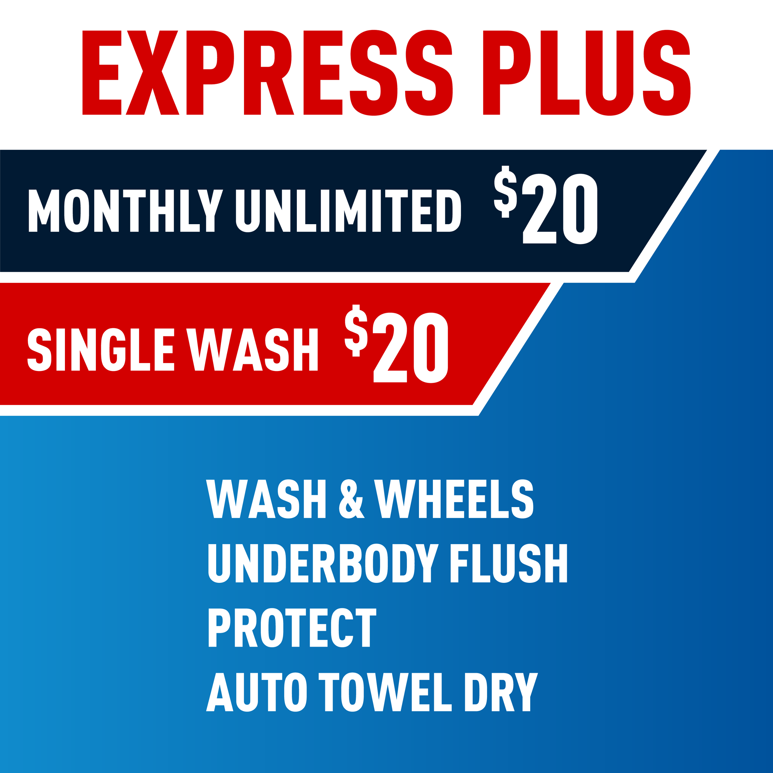 Car Wash Menu | Discover, Clean, Shine — Join Today — Tip Top Car Wash