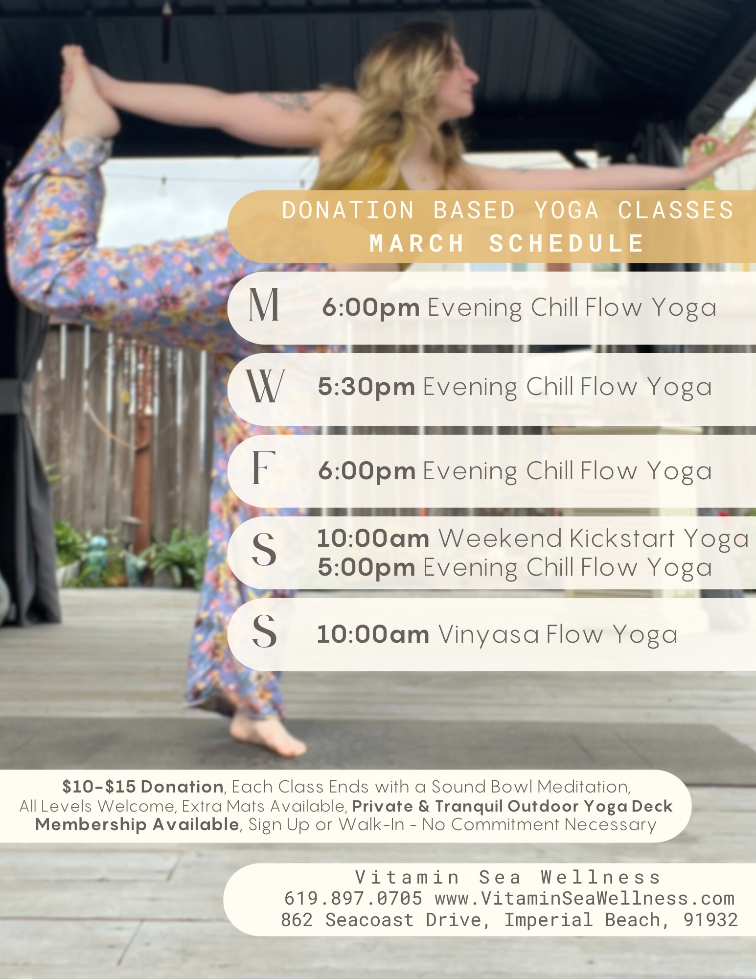 Evening Chill Flow Yoga - DONATION BASED — Vitamin Sea Wellness