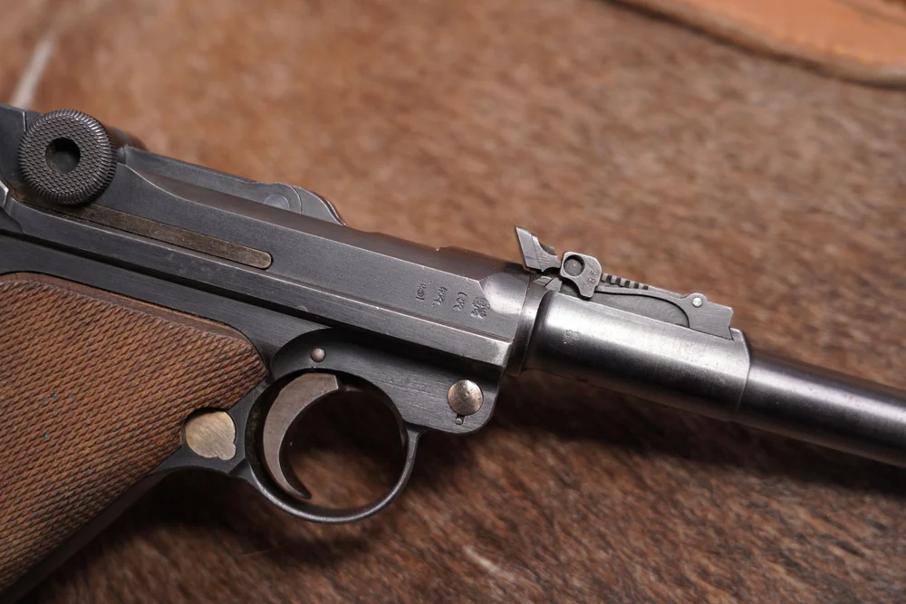 WWI German DWM Long P.08 Artillery Luger 9mm Semi-Automatic Pistol 1917 ...