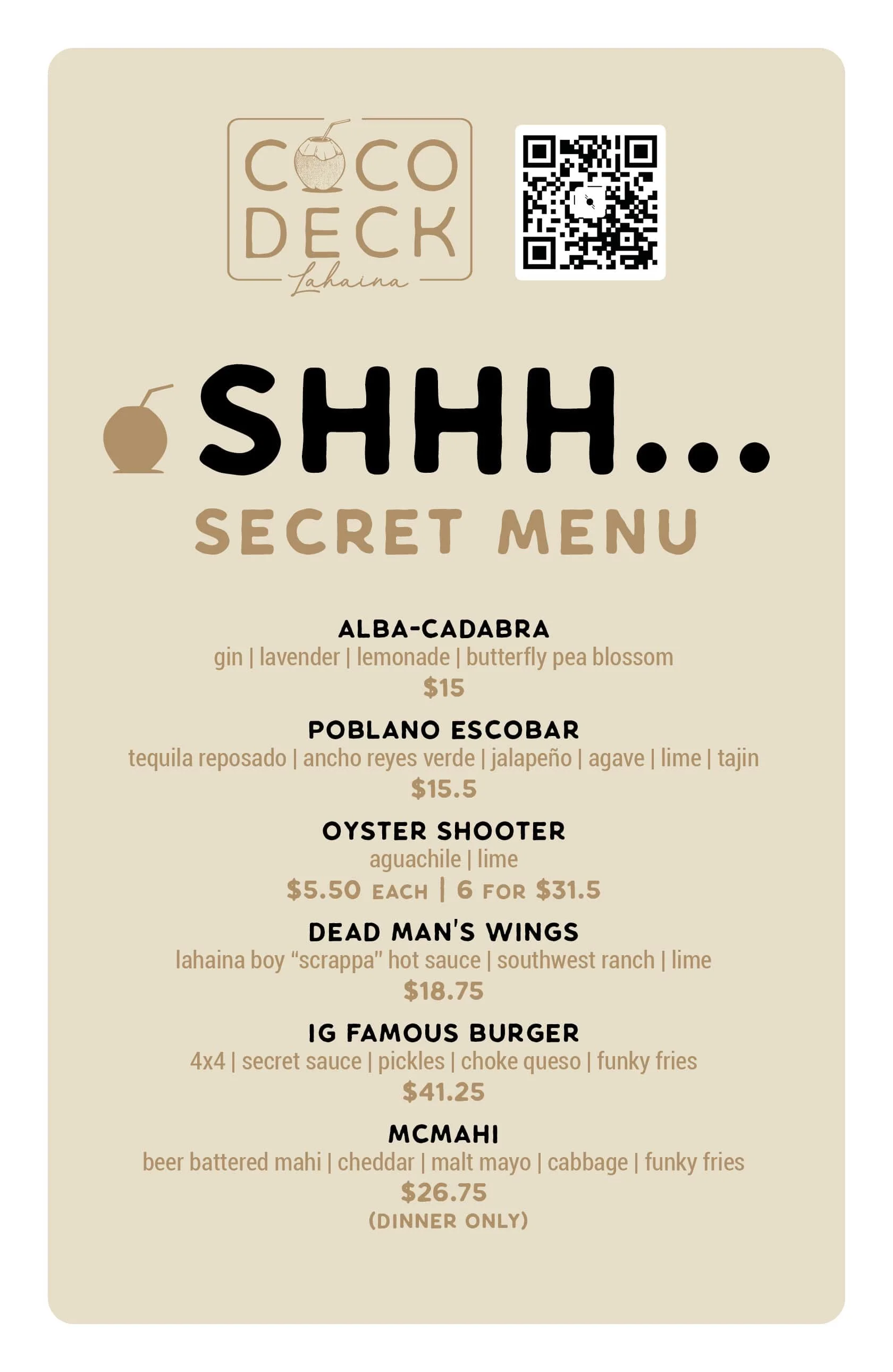 Coco Deck Lahaina | Kitchen + Bar