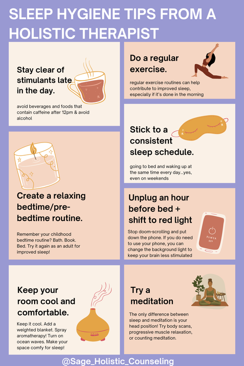 sleep hygiene tips from a holistic therapist — Sage Holistic Counseling ...