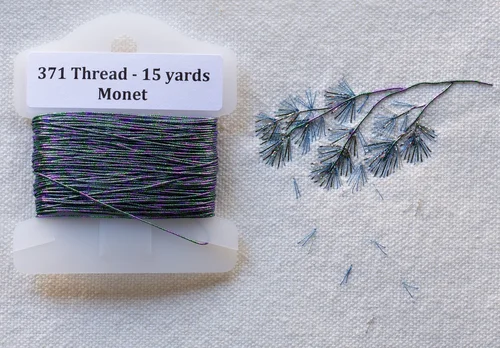 Testing Goldwork 371 Thread - Monet — Katrin Vates