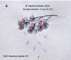 Testing Goldwork 371 Thread - Monet — Katrin Vates