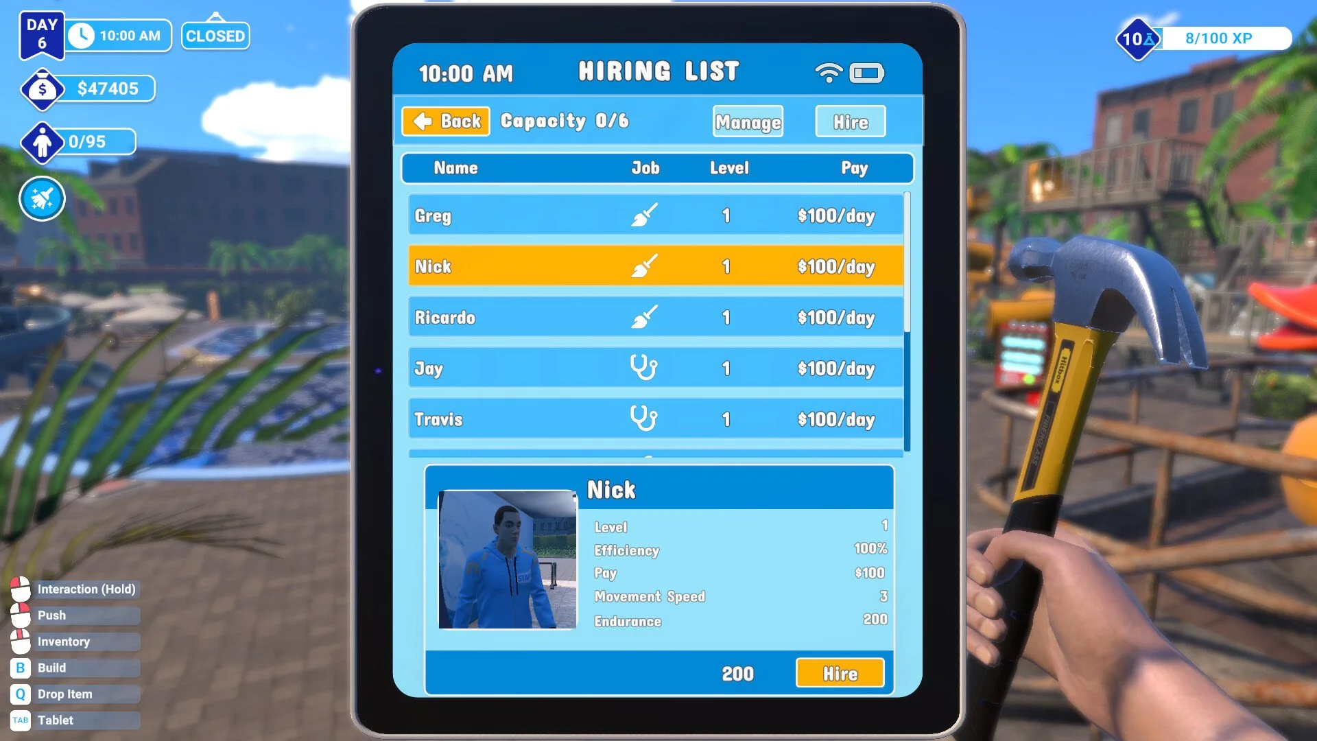 Water Park Simulator Staff Guide | How To Hire And Manage Employees