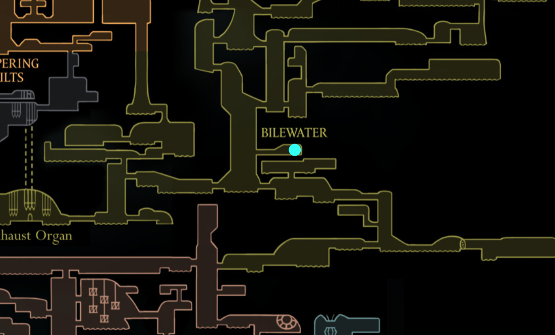 Hollow Knight Silksong Bilewater Map Location (Bilgewater)