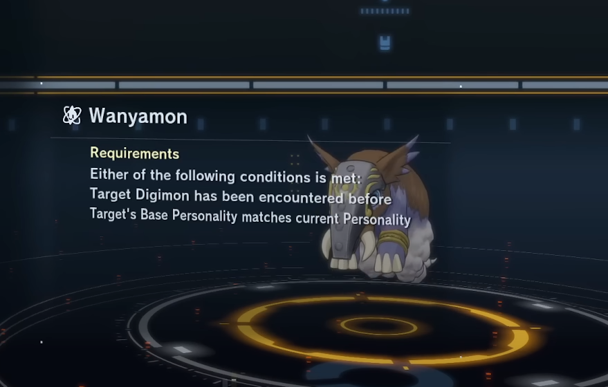 Digimon Story Time Stranger Wanyamon Evolution Chart & Stats