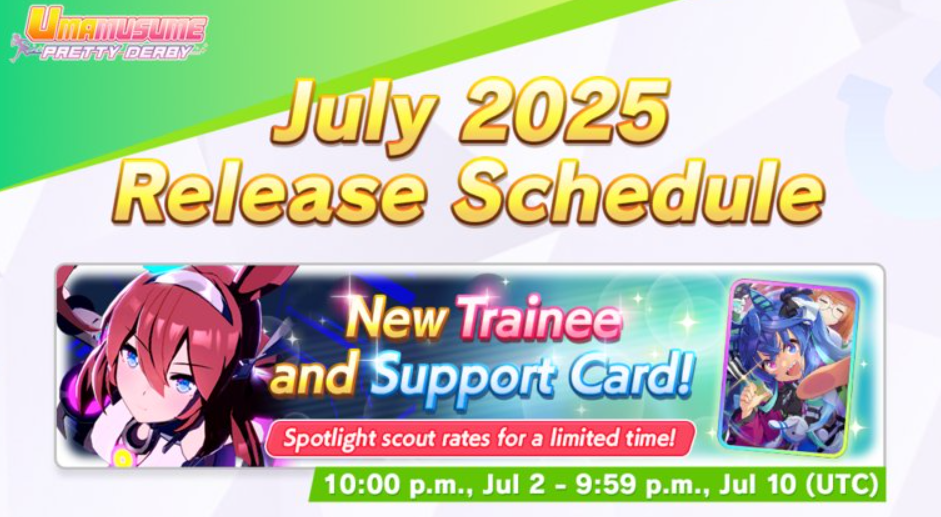 Uma Musume Pretty Derby Banner Schedule (July 2025)