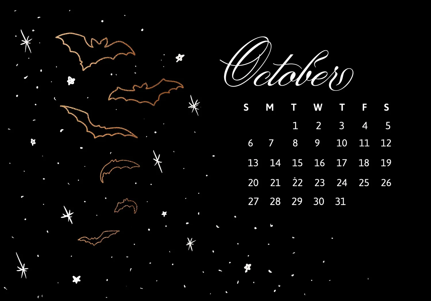 October Pumpkin 2024 Desktop Background — Studio Miller