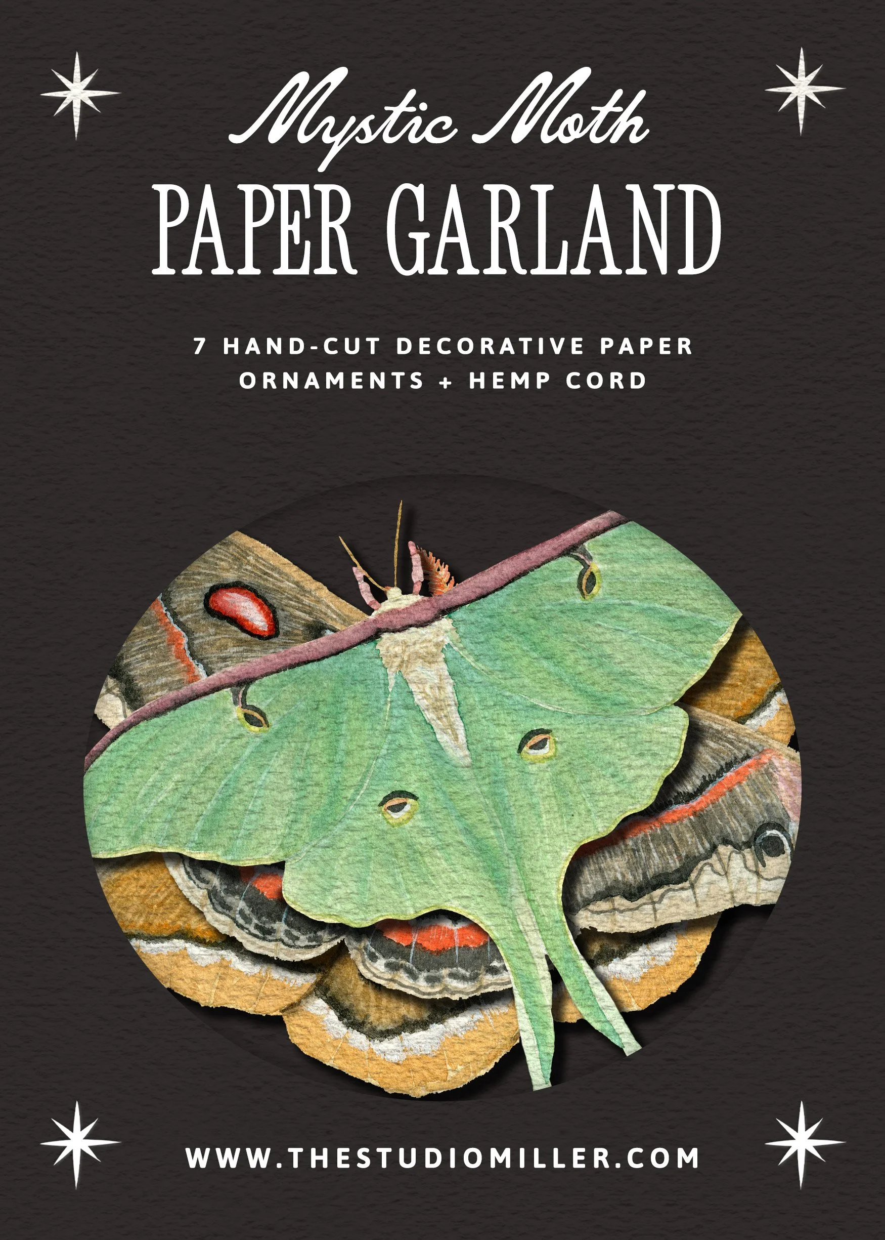 Mystic Moth Paper Garland — Studio Miller