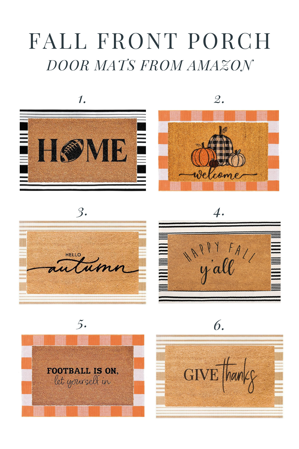 Fall Layered Door Mats for Your Front Porch — SAMMY TAGHER BLANK