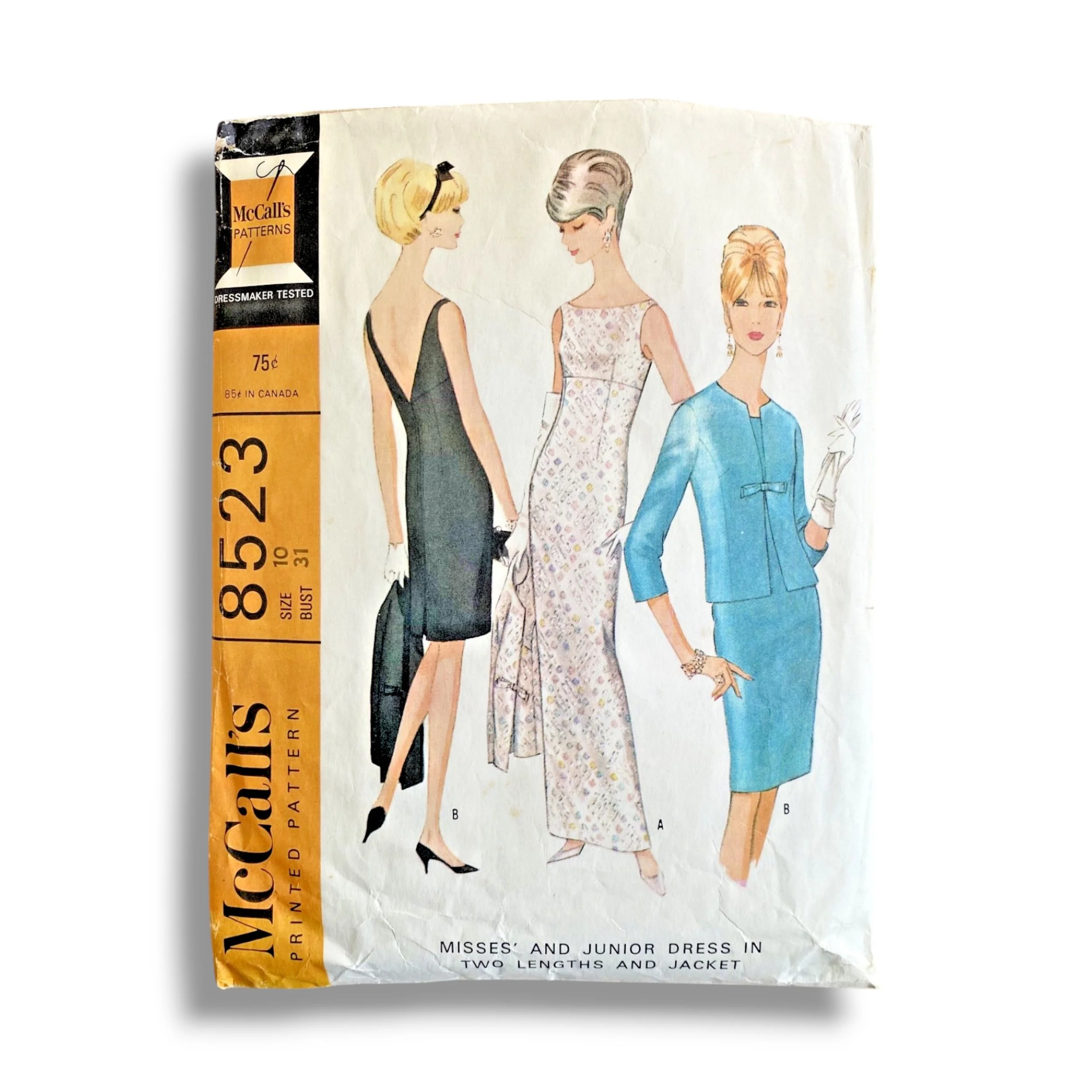 McCalls 8256, 60s Nightgown, Size 12/32, Cut & Complete, Vintage Sewing ...