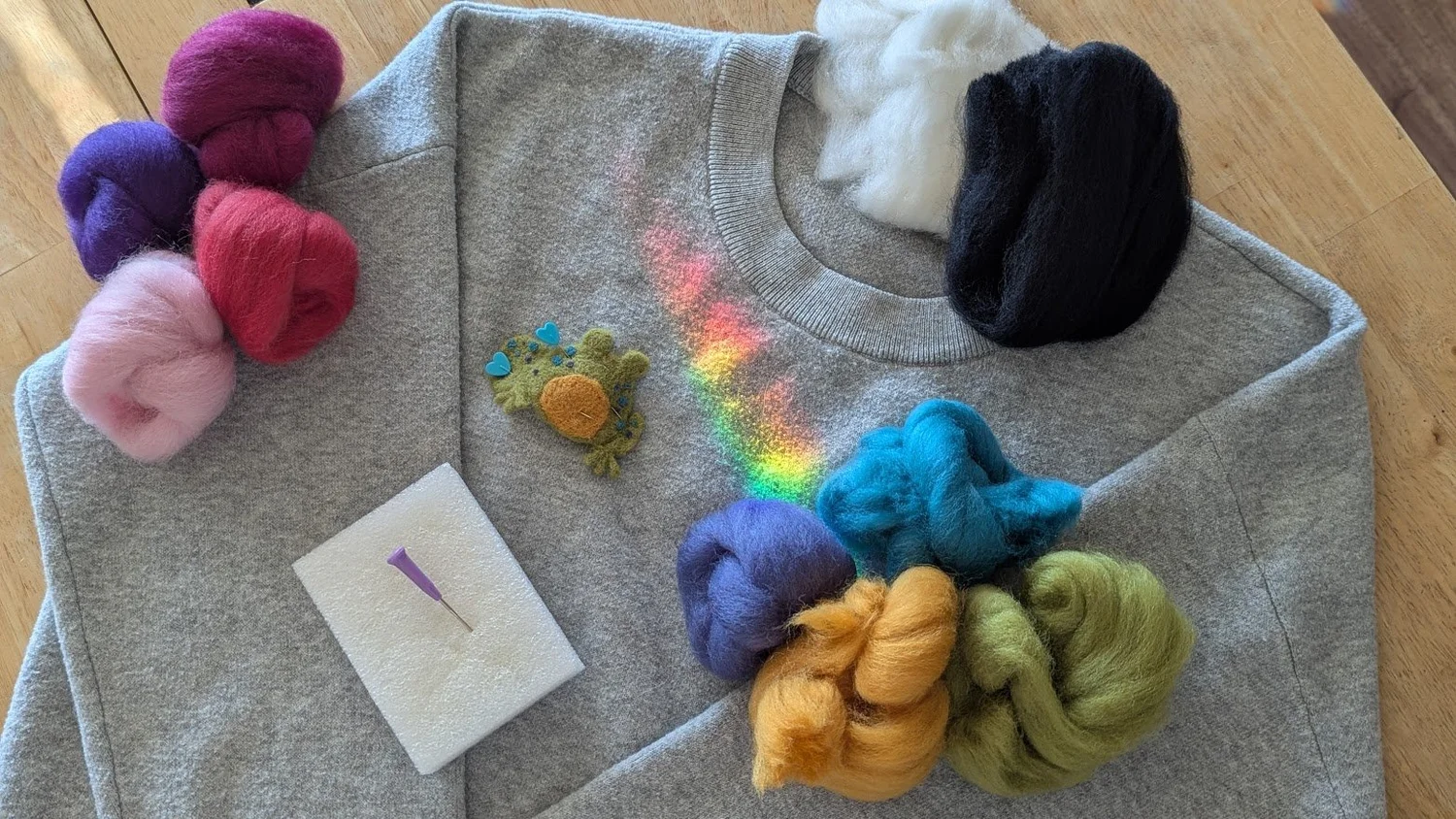 Needle Felting on Sweaters — The Works Seattle