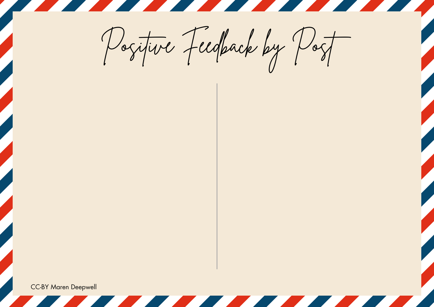 Tool: Positive Feedback by Post — Maren Deepwell