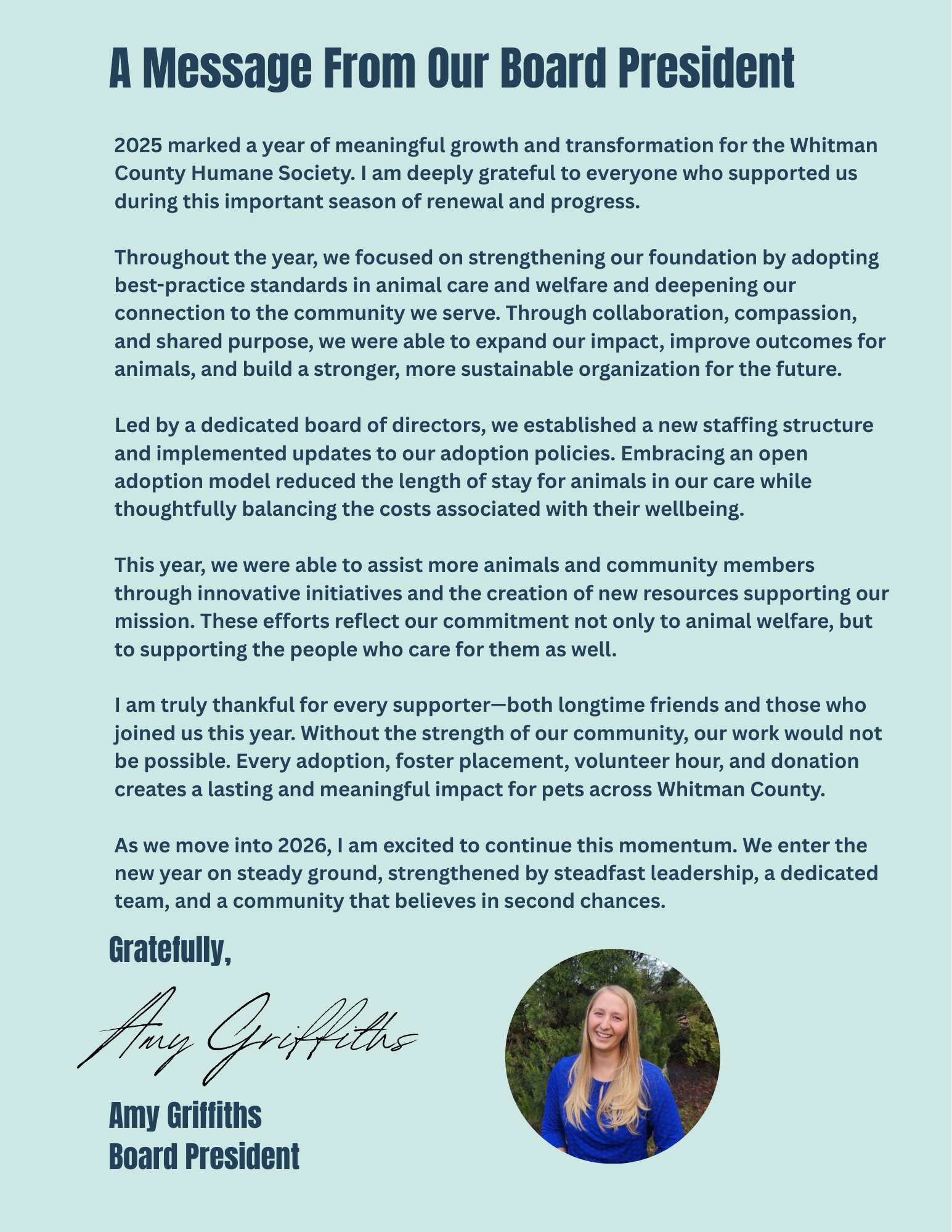 Annual Report — Whitman County Humane Society