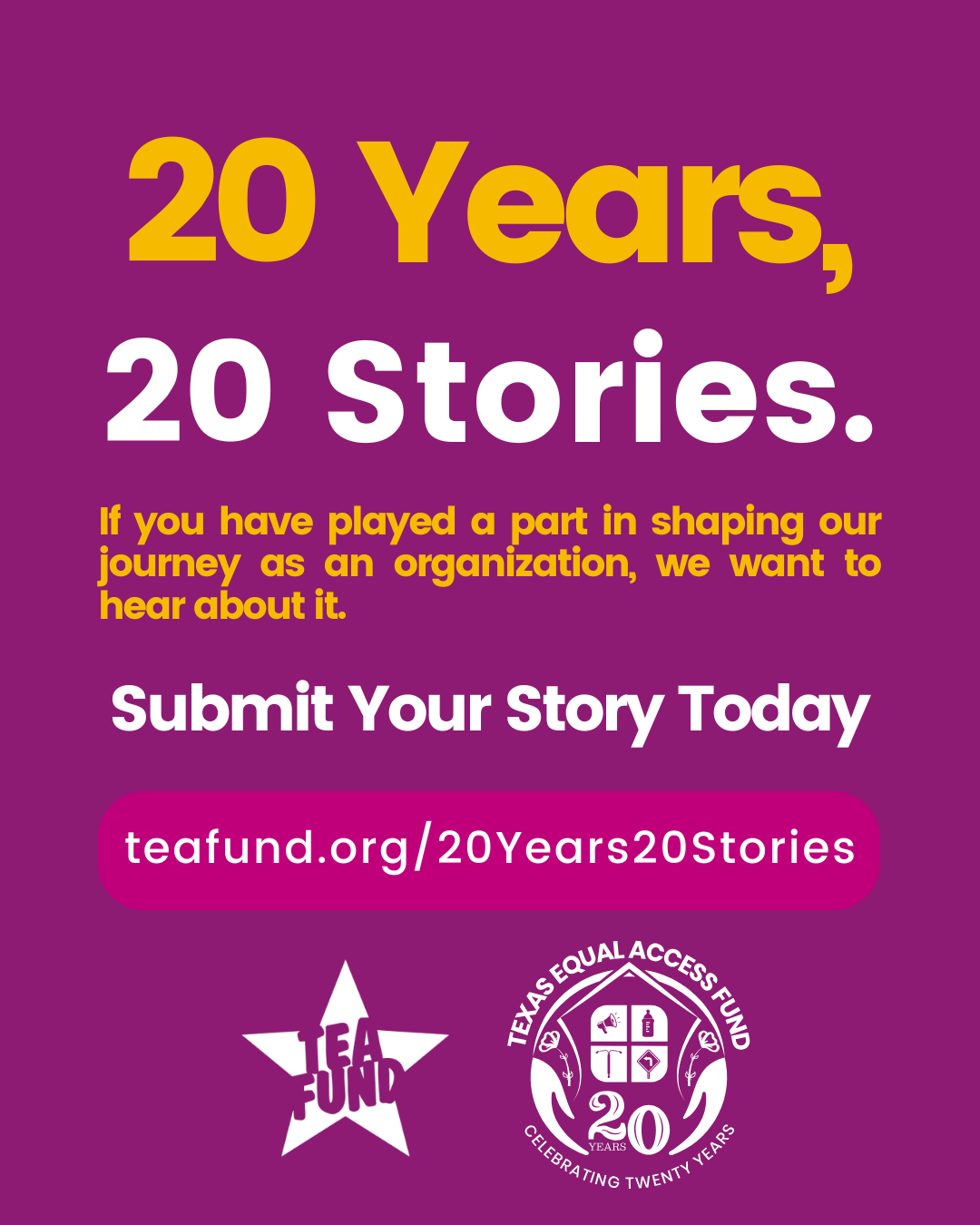 20 Years of TEA Fund — Texas Equal Access Fund