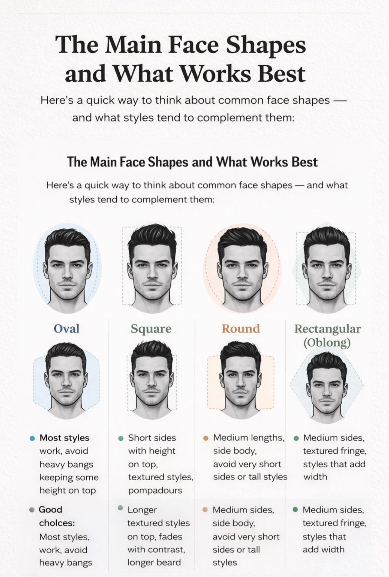 Haircut by face shape — The Heights Barbershop