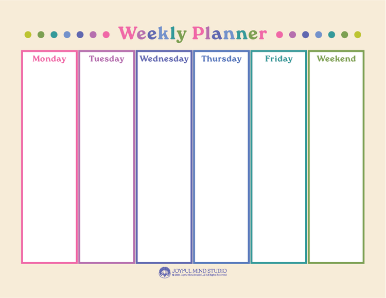 Vibrant Weekly Planners for Mindful Organization and Positivity ...