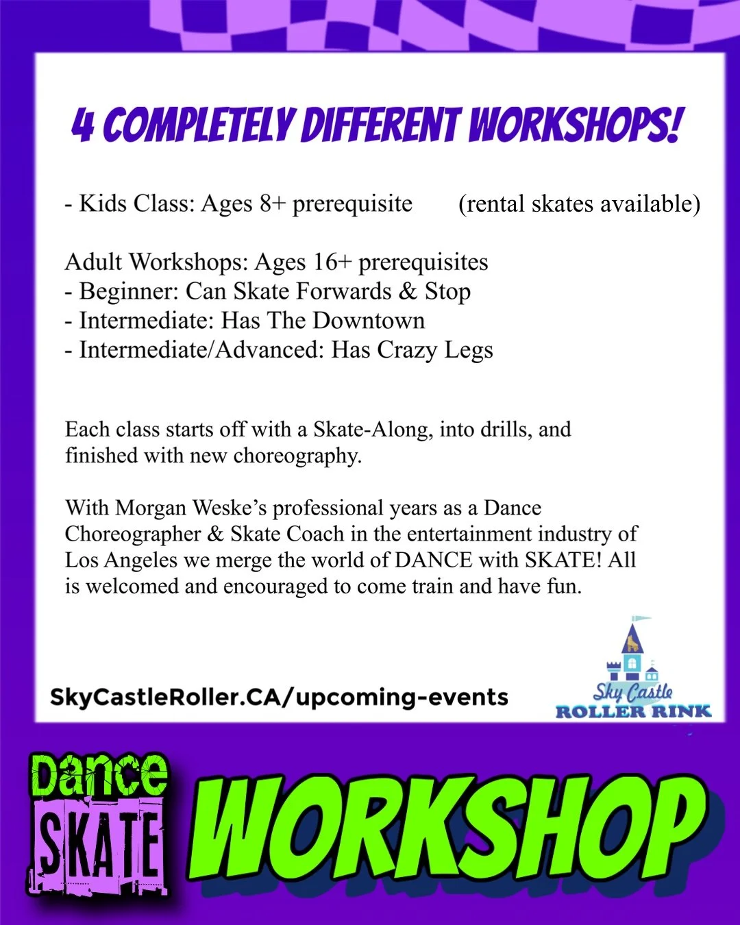 Dance Skate Workshop with Morgan Weske — SkyCastle Roller Rink