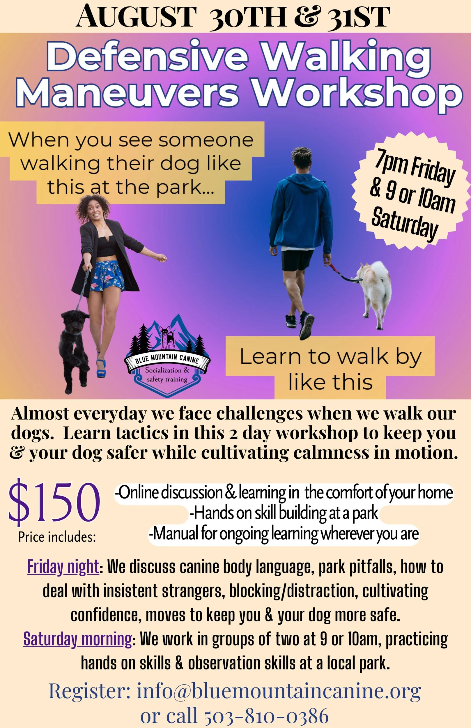 Upcoming Events — Blue Mountain Canine