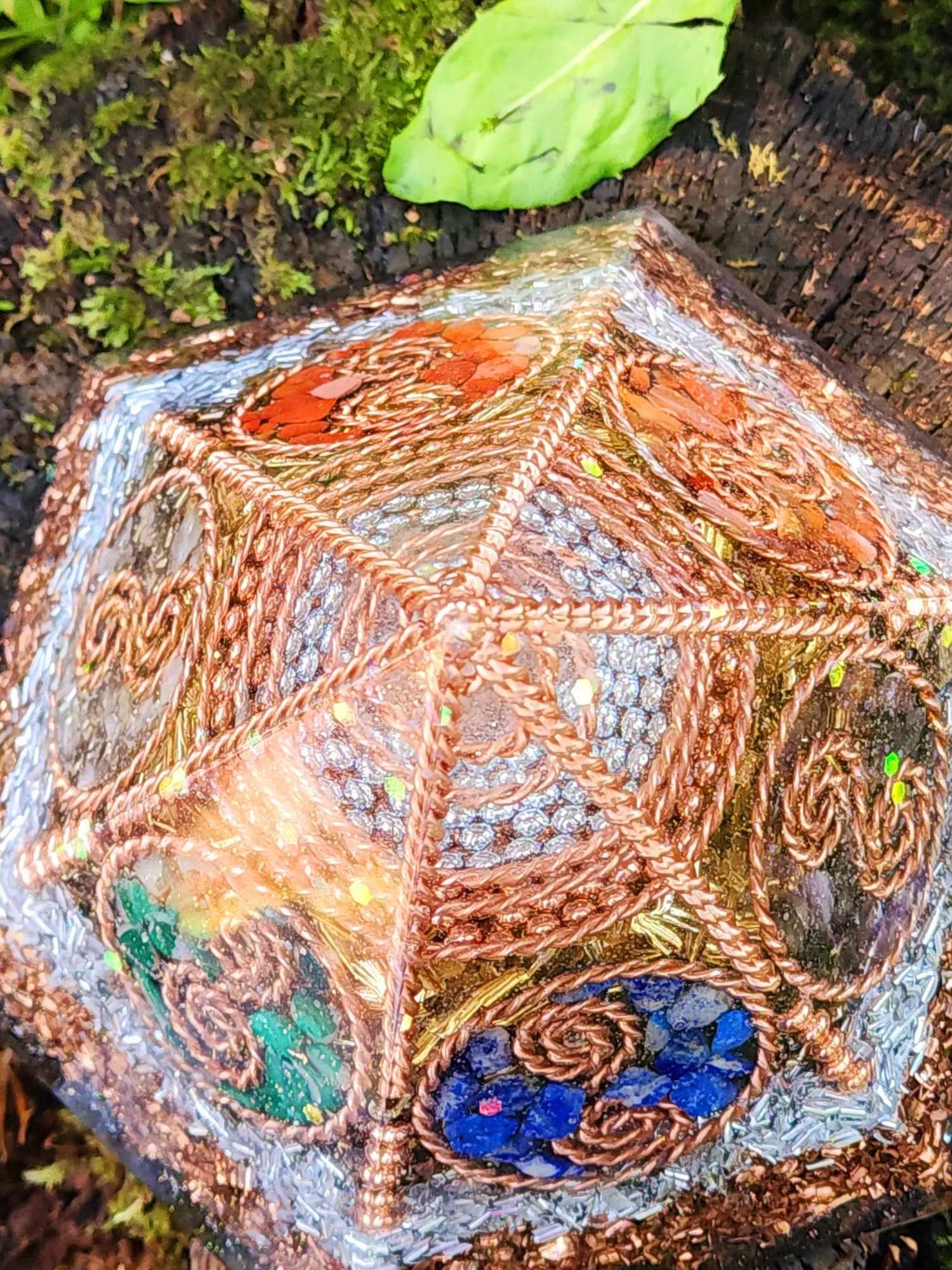 Orgonite 6 Sided Hexagonal Chakra Balancing Pyramid — Alchemy Copper ...