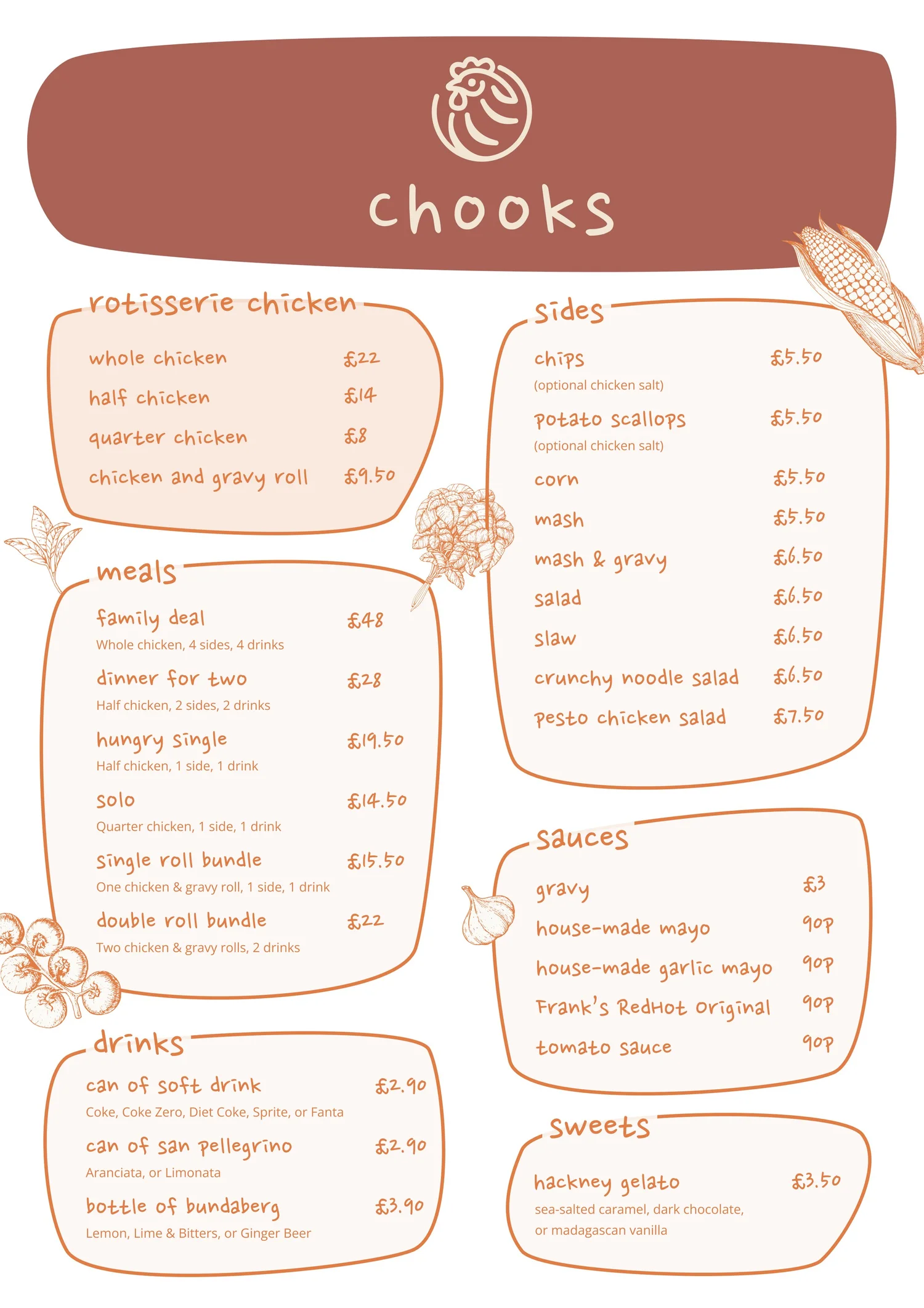 Menu — Chooks