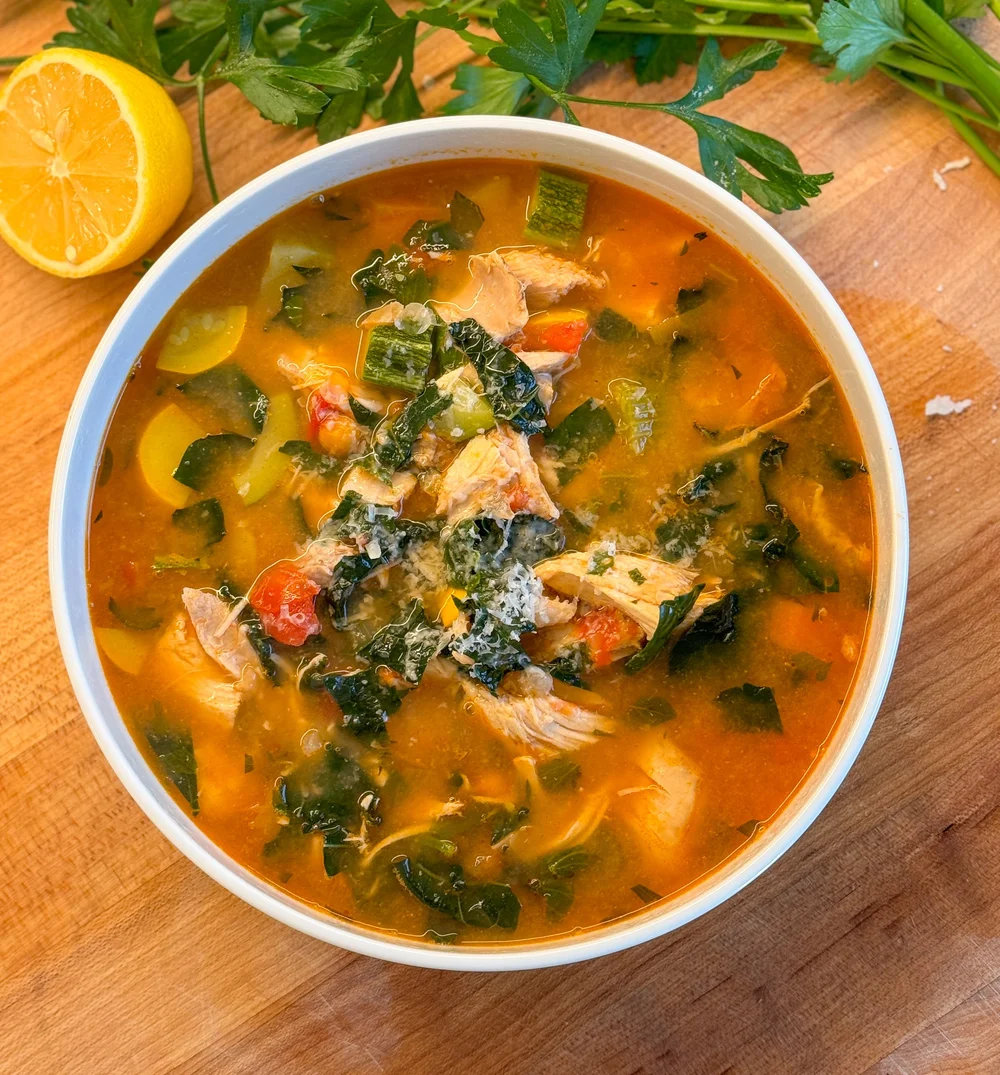 Turkey & Chickpea Minestrone — Cooking in Color