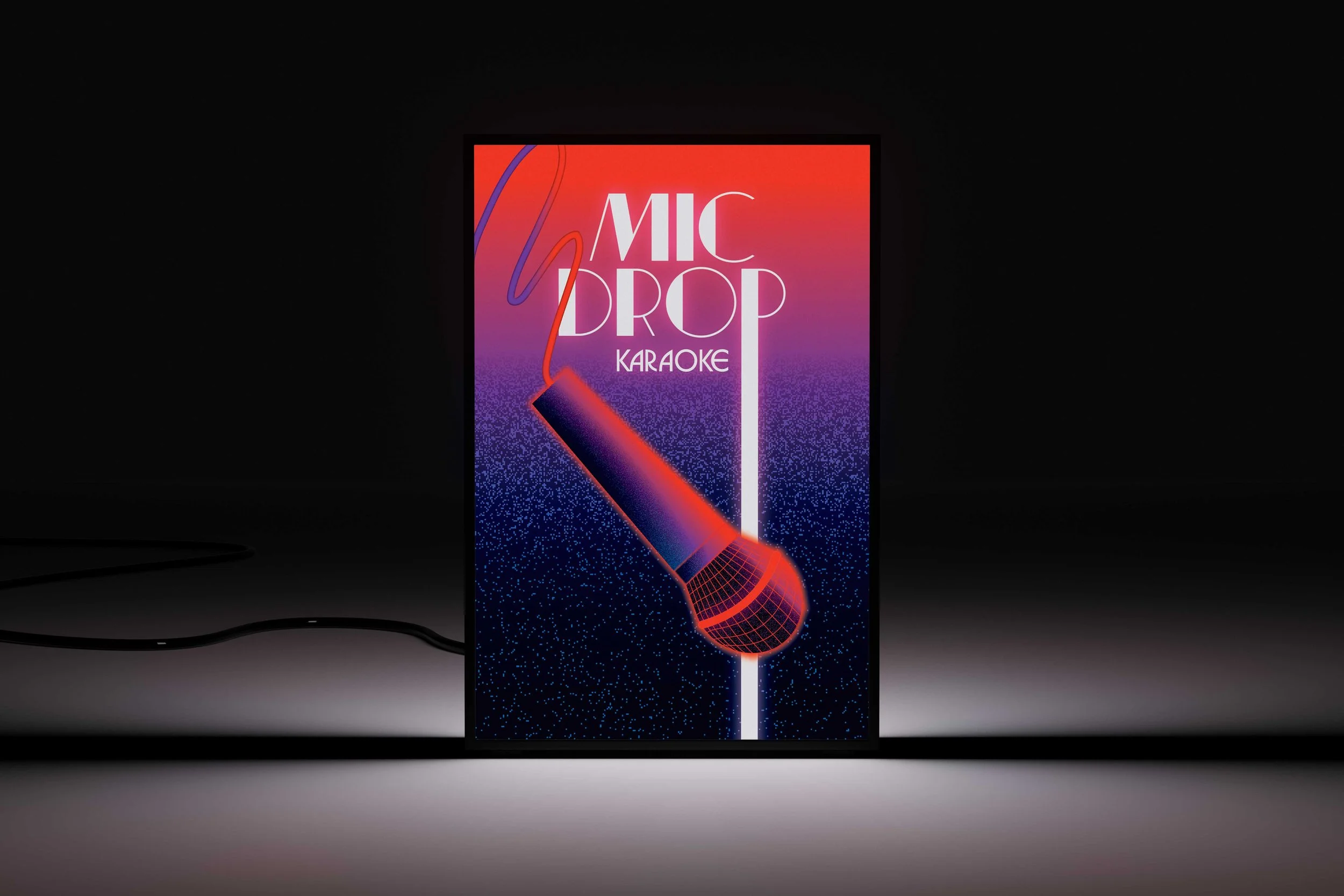 Mic Drop Branding | Neon Lights & 70s Disco Design | The Morris Project