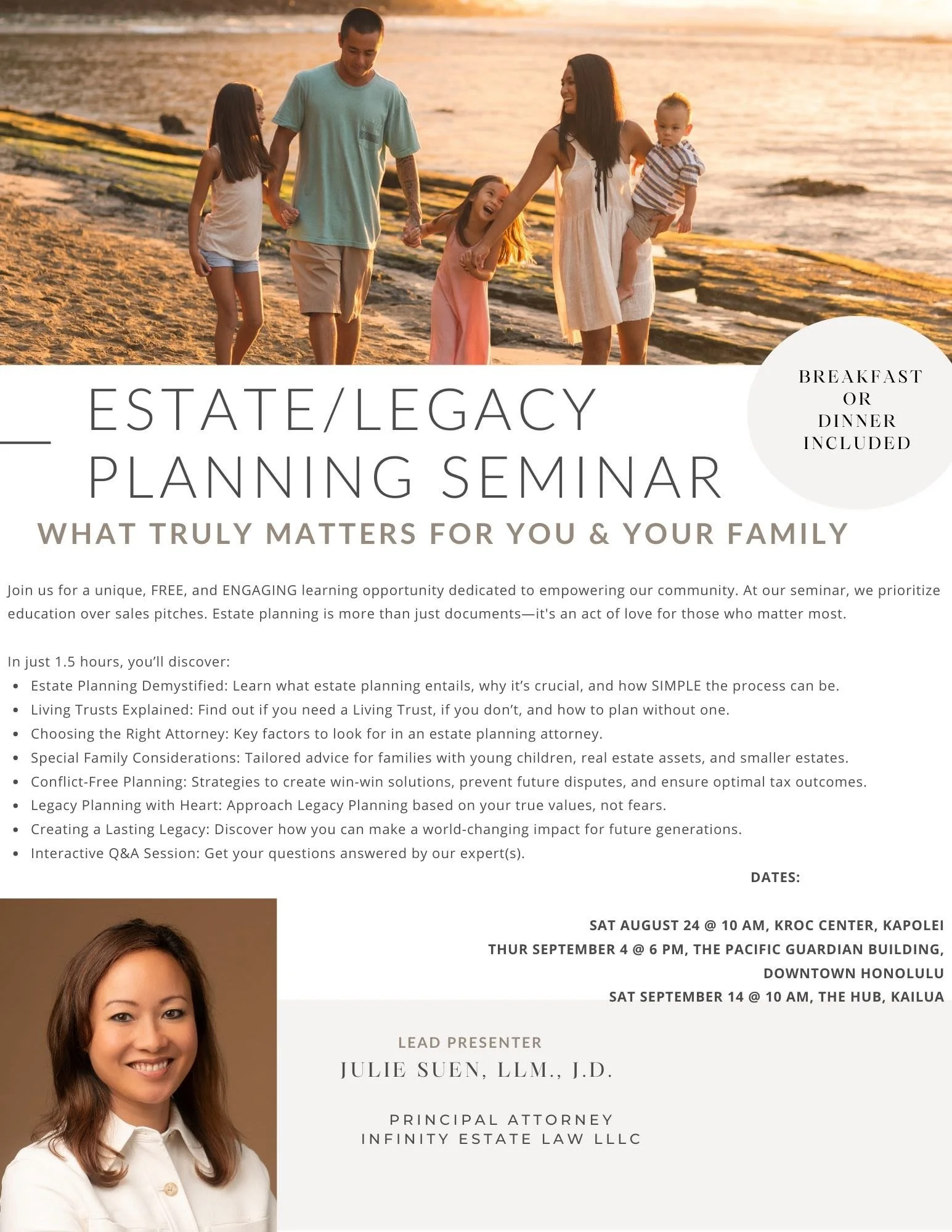 Discover What Truly Matters: Estate/Legacy Planning Seminar — Infinity ...
