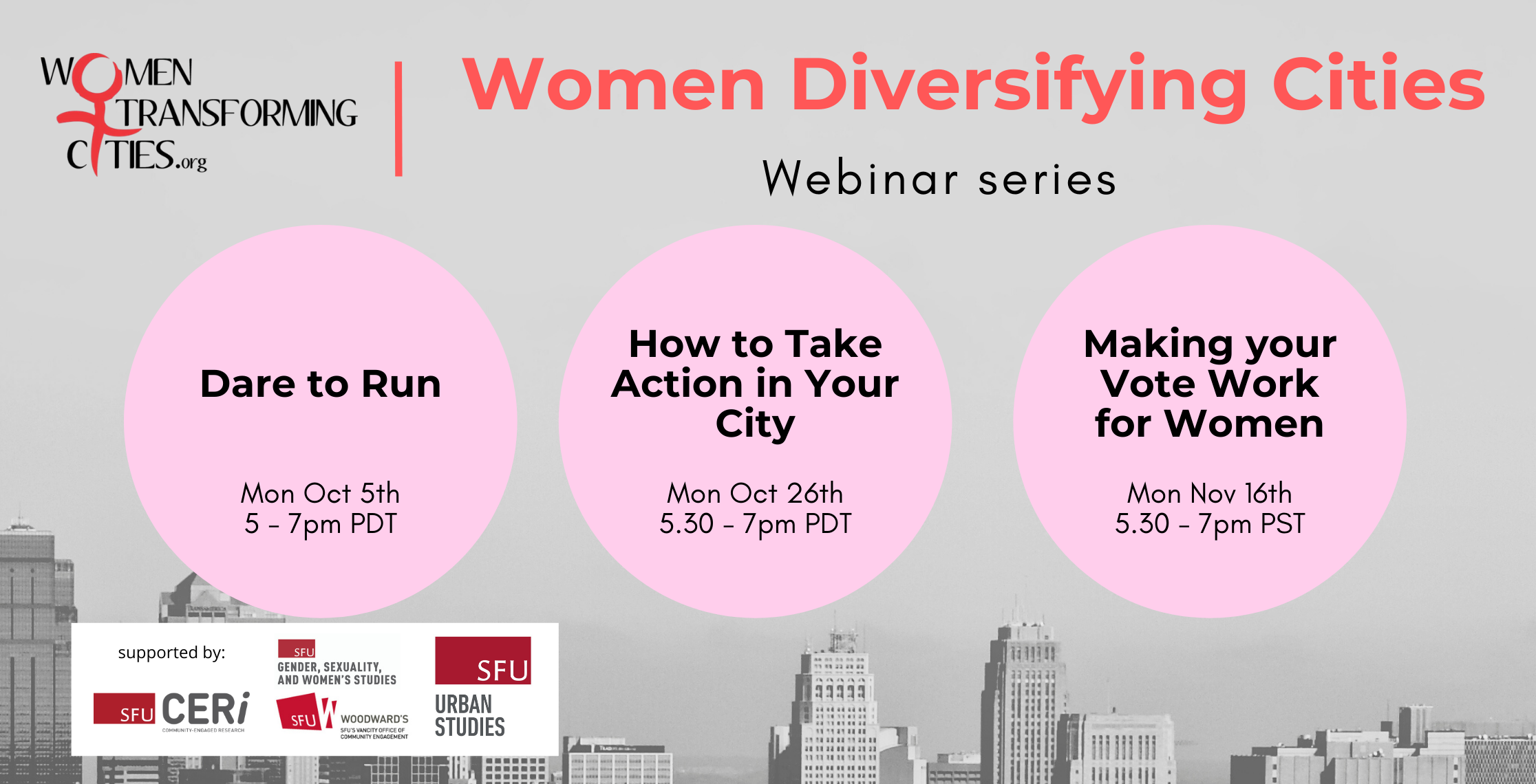 Women Diversifying Cities: Webinar Series — Women Transforming Cities