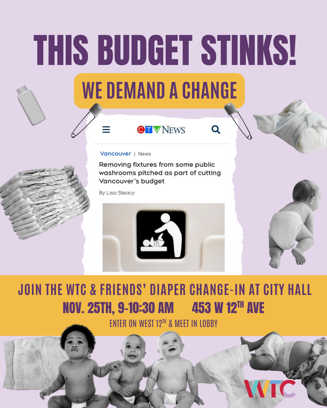 WTC and friends’ diaper change-in at Vancouver City Hall — Women ...