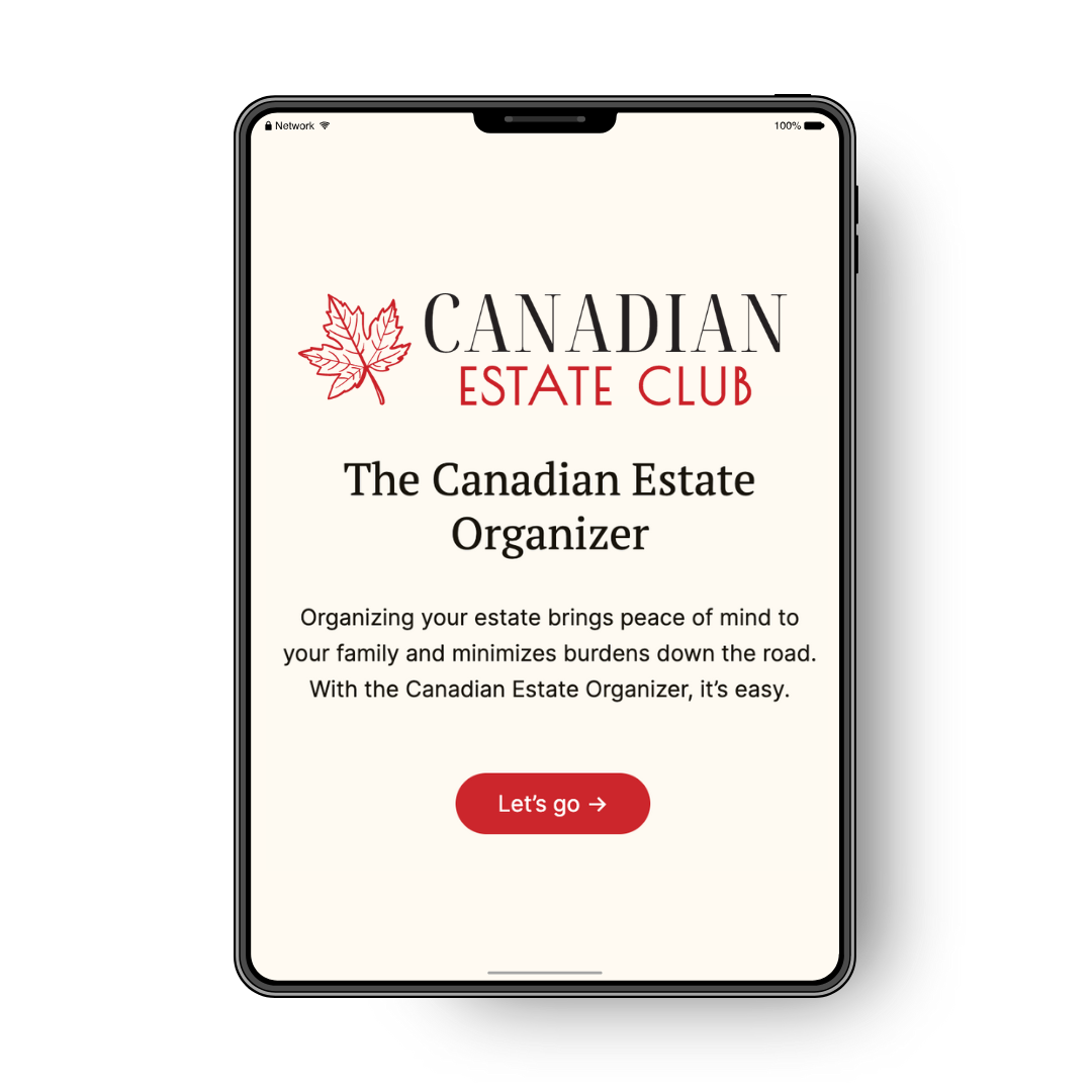 Estate Organizer Special Offer — Canadian Estate Club