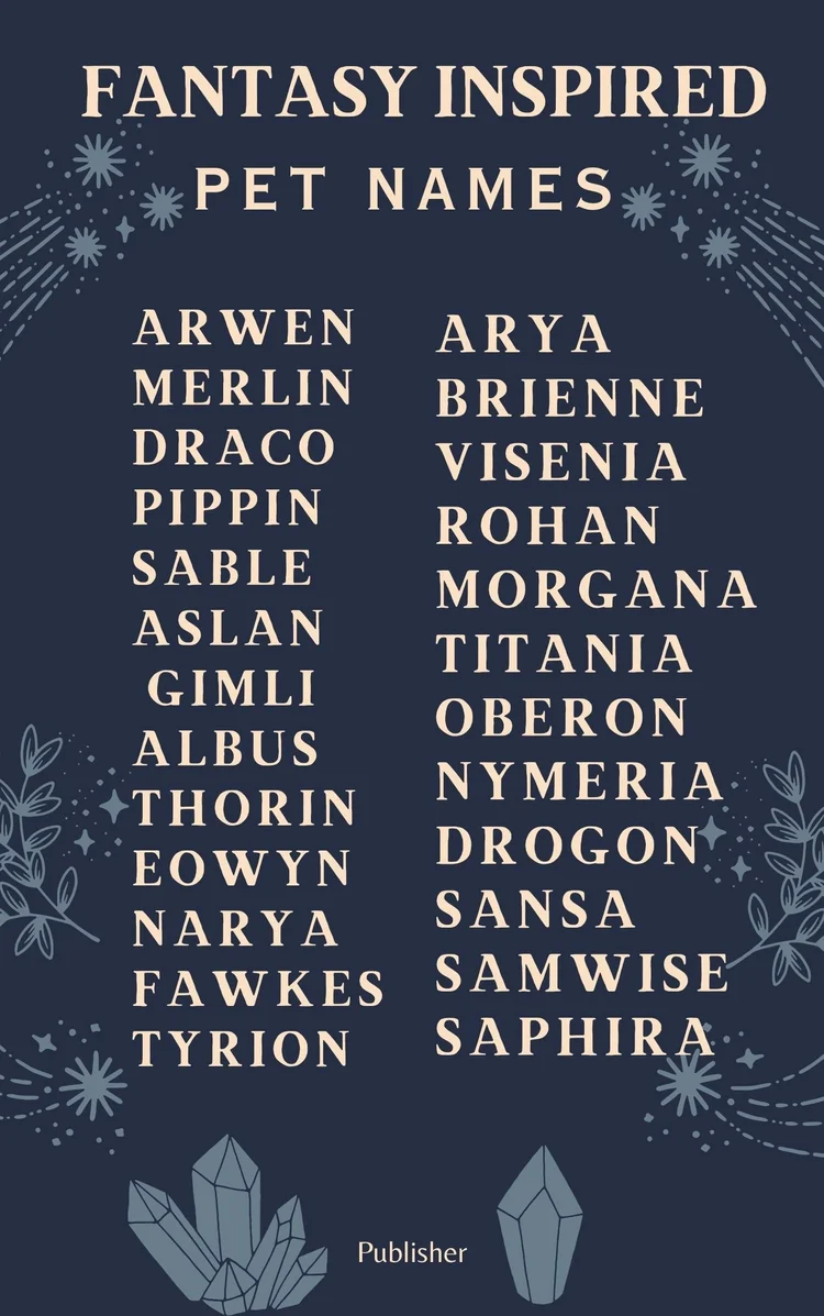 Fantasy Inspired Pet Names — Life With Eileen