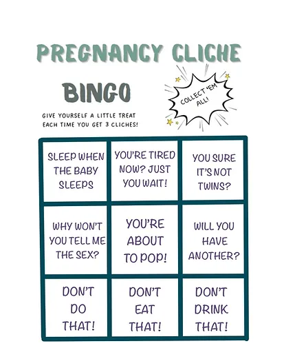Make a Game of it: Pregnancy Cliche Bingo — Mobot Doodle