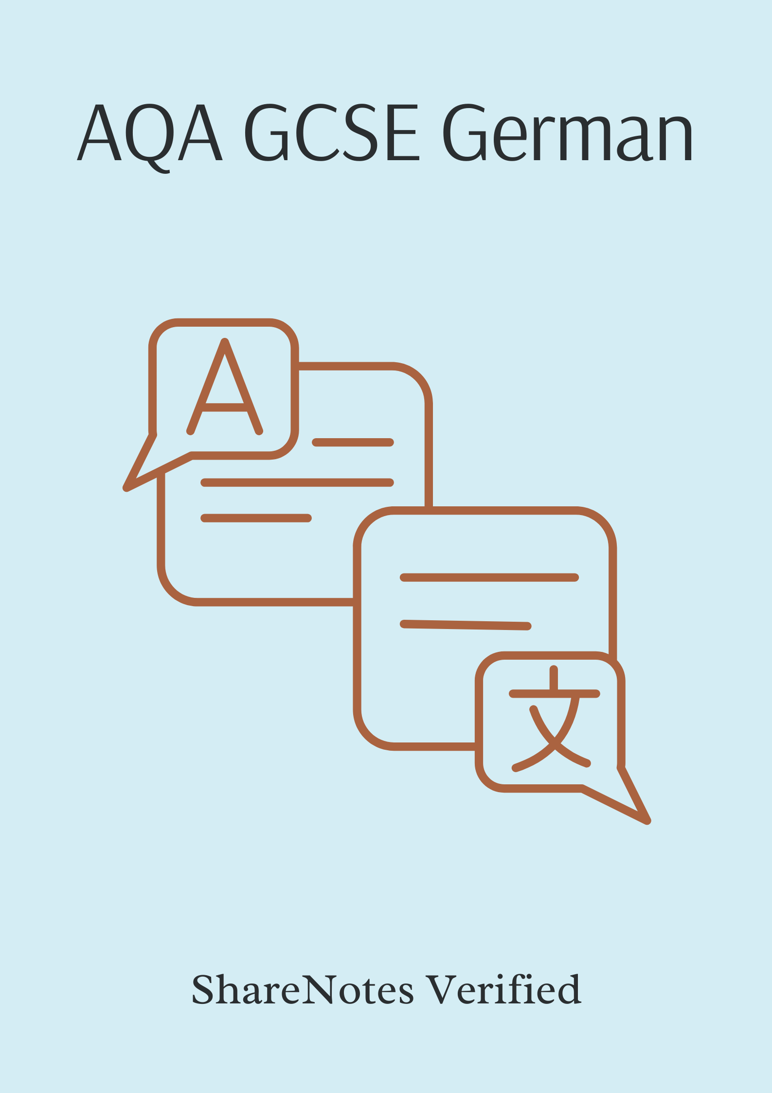 GCSE German Grammar Booklet — ShareNotes